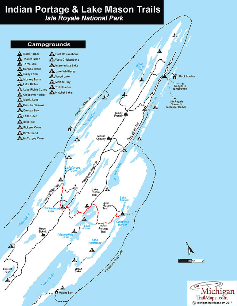 Isle Royale NP: Indian Portage & Lake Mason Trails